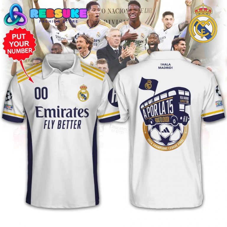 Real Madrid Laliga 2024 Hala Madrid Customized Polo Shirts - Rebsuke