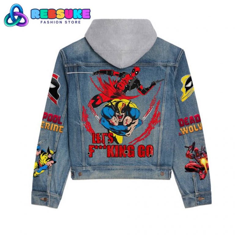 Deadpool And Wolverine New 2024 Hoodie Denim Jacket - Rebsuke