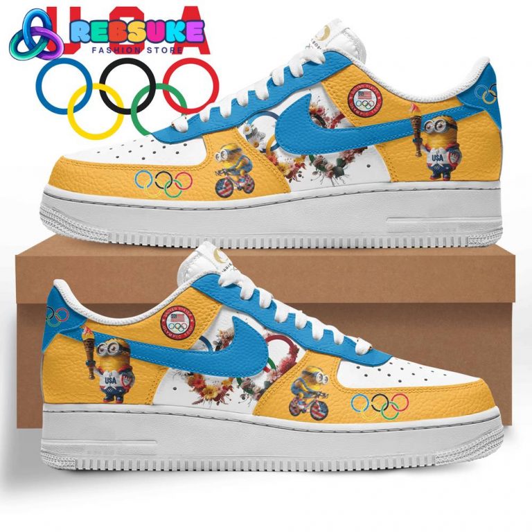 Minions Olympic Paris 2024 Team USA Nike Air Force 1 - Rebsuke