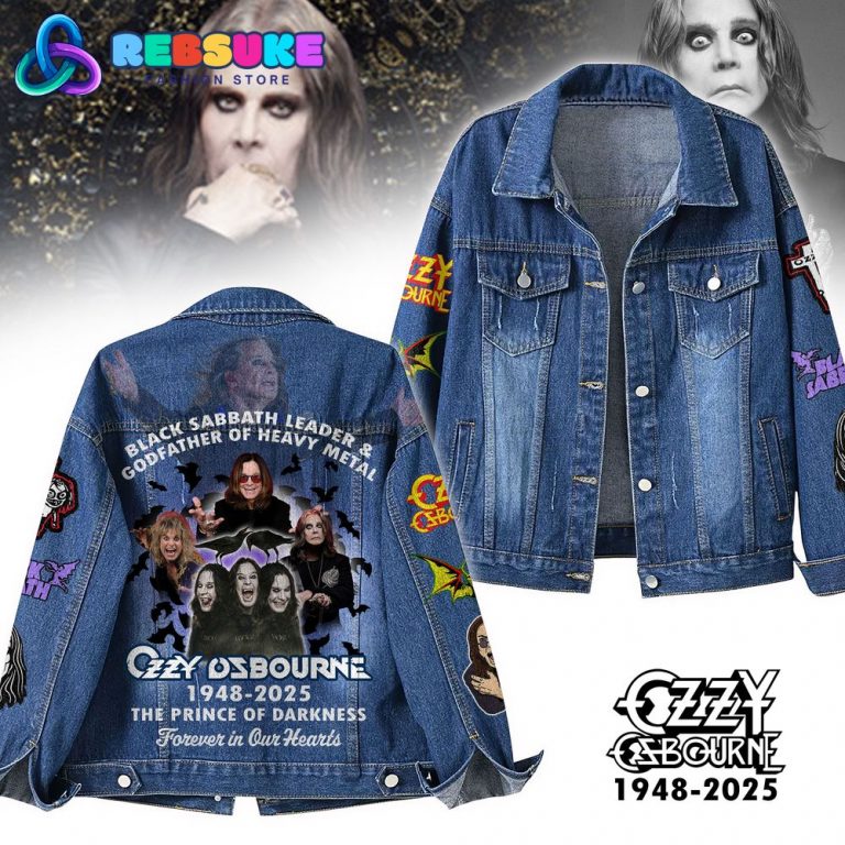 Ozzy Osbourne Prince Of Darkness Forever In Our Hearts Denim Jacket ...
